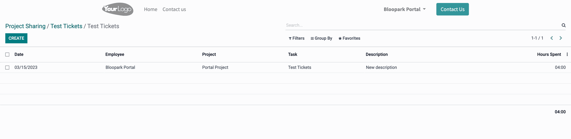 Portal Timesheet Access Modul
